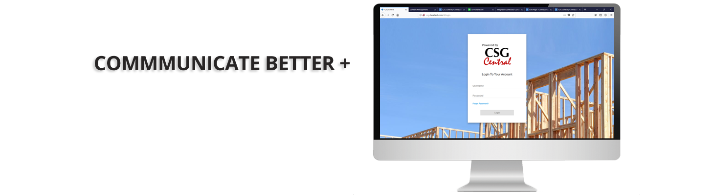 Builder Web Portal | CSG Central | Contractors Software Group